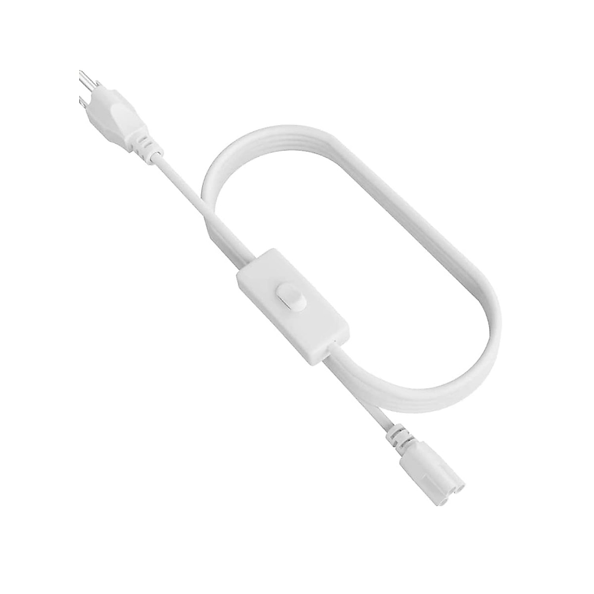 SHOPLED 5FT Plug Power Cord T5 T8 LED Tube Power Wire Cable with On/Off Switch 3 Prong Plug­ for LED Shop Lights