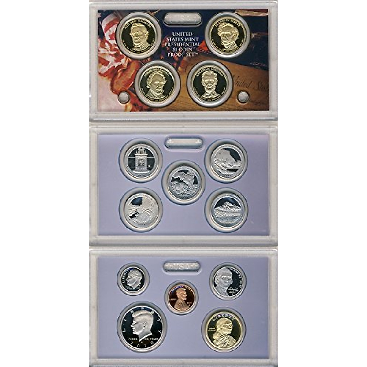 2010 S U.S. Mint 14-coin Clad Proof Set - OGP box & COA Proof