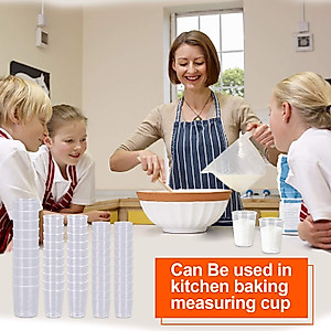 50 Pcs Plastic Measuring Cups, Resin Mixing Cups, Epoxy Mixing Cups, Paint Mixing Cups, 30ml 50ml 100ml