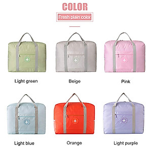 AINAAN Travel Foldable Bag & Portable Duffel for Women, Men& Kids - Waterproof Lightweight Carry On Luggage (Pink)