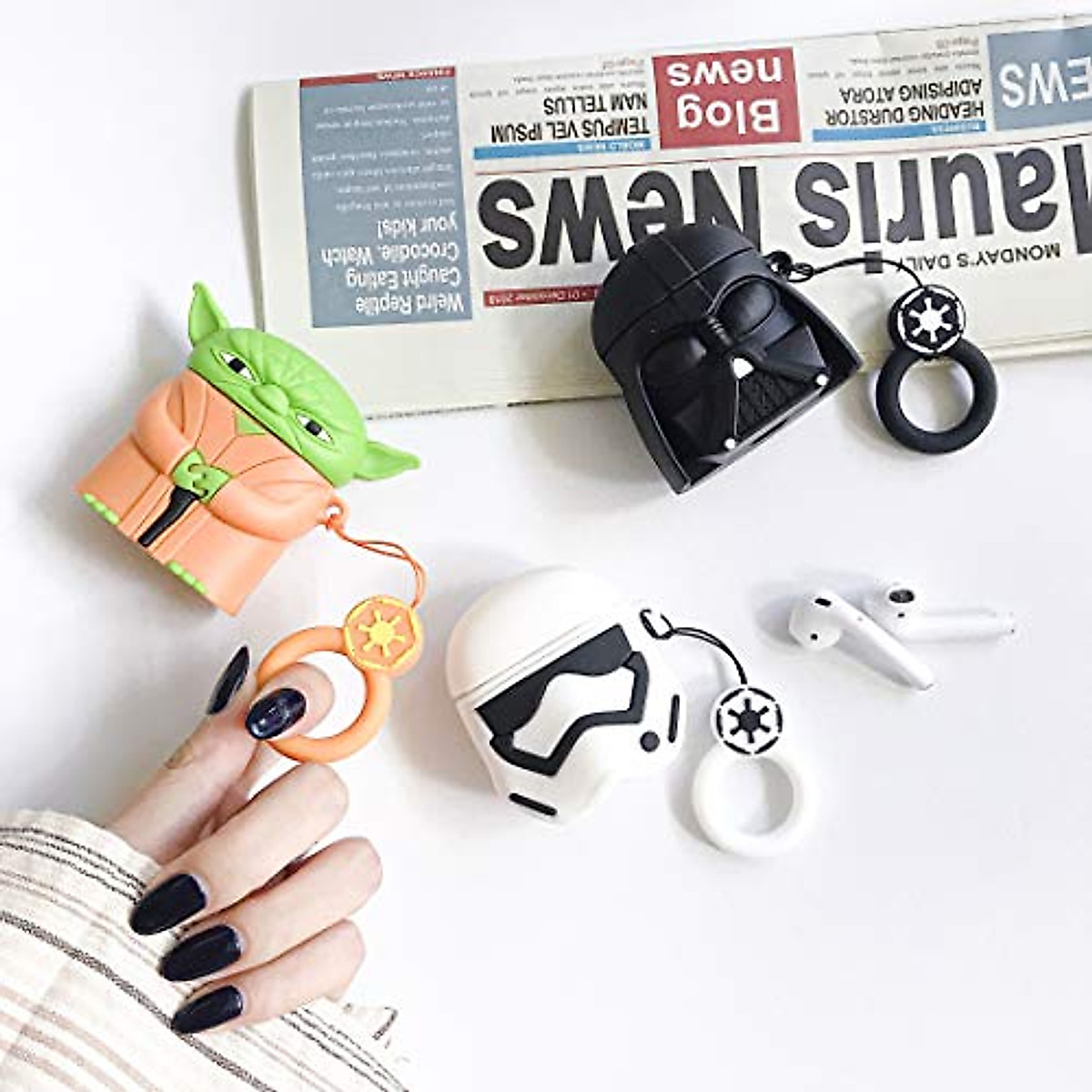 Kinght Case Compatible with Airpods Case (Black)