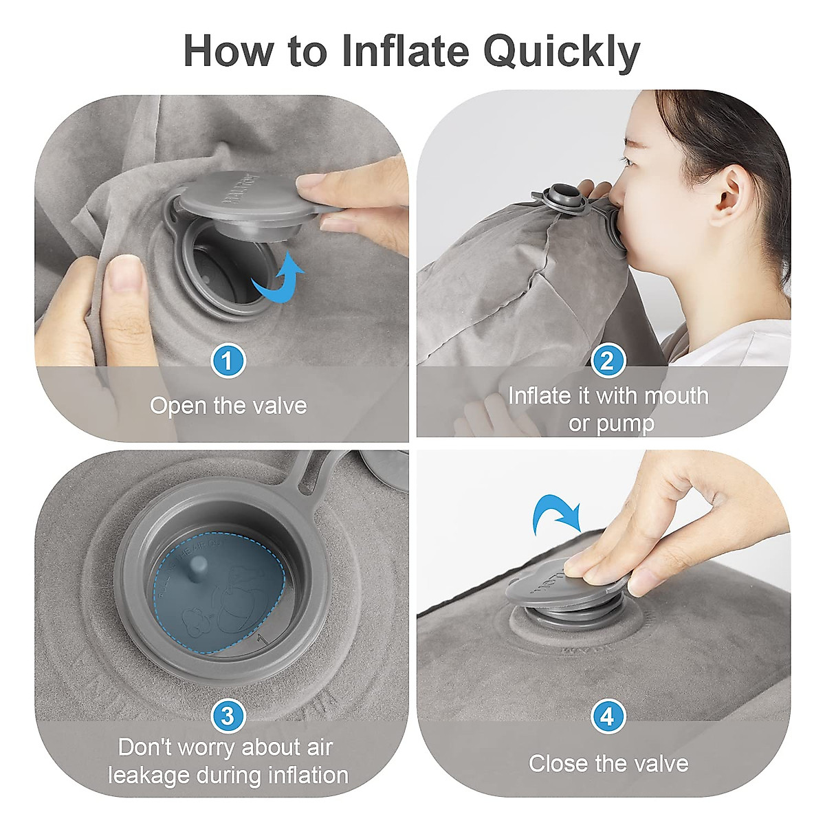 Maliton Inflatable Travel Foot Rest Pillow, Kids Airplane Bed