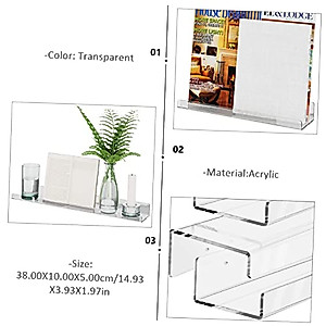CORHAD Acrylic Wall-Mounted Storage Decor Storage Shelf Modern Wall Plant Shelf Display Rack for Living Room Locker Shelves Office Shelf Display Rack for Office