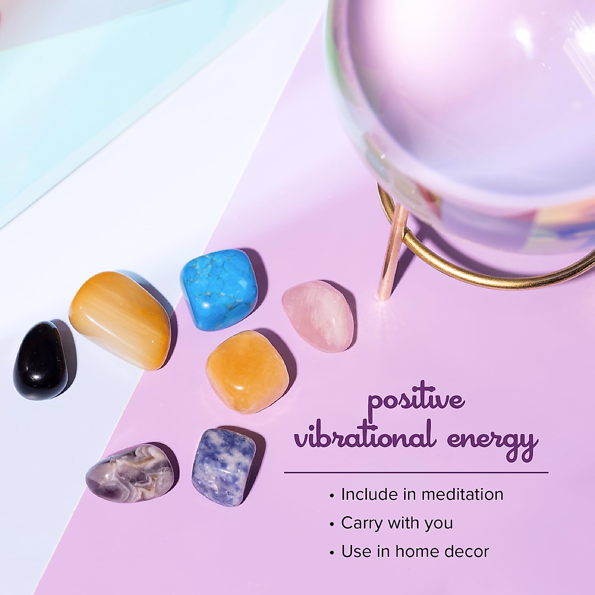 Kalan Divination Set with Tarot Cards, Astrology Dice, Chakra Stones, Divination Cloth, Pendulum, and Rune Key Chain for Spiritual Wellness