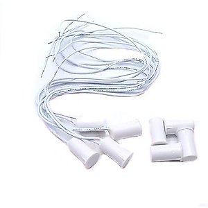 bnafes Recessed Security Alarm Contacts Door Window Sensor Magnetic Reed Switch White 4Pcs