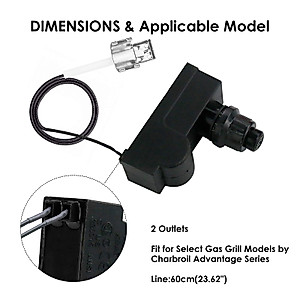 Utheer Grill Igniter Replacement, for CharBroil Grill Igniter Replacement Universal Spark Generator AA Battery, Ignitor with Wire for Charbroil Kenmore DynaGlo Gas Grill Models