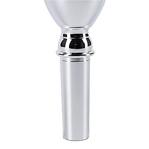 EastRock Standard Tuba Mouthpiece, Silver Plated Tuba Mouthpiece Size 22, Tuba Player Replacement Tuba Parts Vacuum Packed