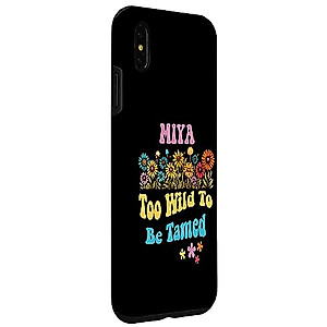 iPhone XS Max MIYA Name Cute Retro Girls Wildflower MIYA Name Case