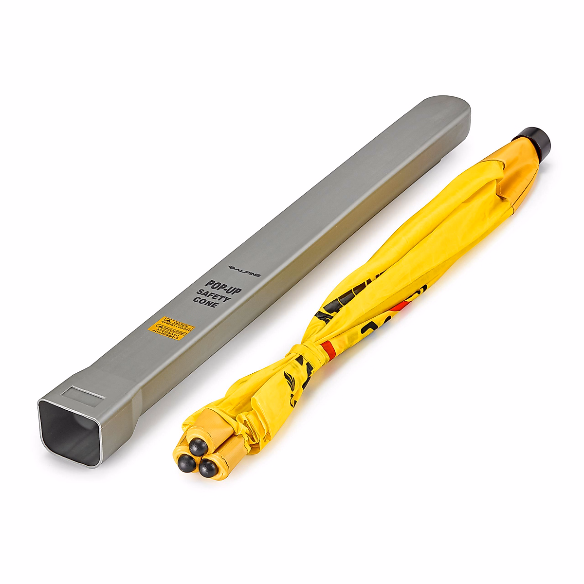 Alpine Caution Wet Floor Sign - Pop Up Slippery When Wet Sign, Wall Mounted Foldable Bilingual Yellow Safety Warning Caution Cone For Commercial & Office Use (30 Inches)