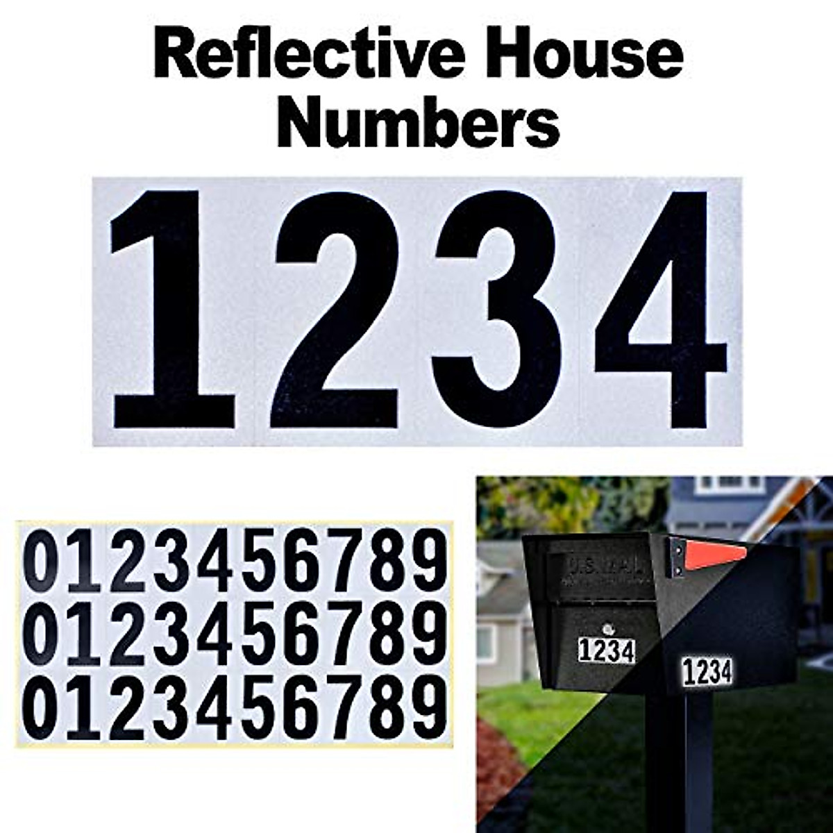 Mail Boss 7500 Mail Manager Pro Curbside Security, Black Locking Mailbox with House Numbers, Mounting Plate and Pull Out Mail Tray