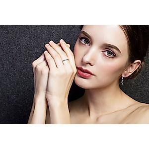 TONGZHE 3mm I Love You More Wedding Band Ring in Antique Sterling Silver 925 with US Size 6