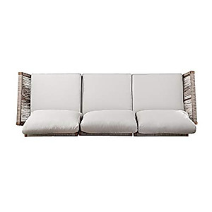 SEI Furniture Brendina Outdoor Sofa, Natural, White