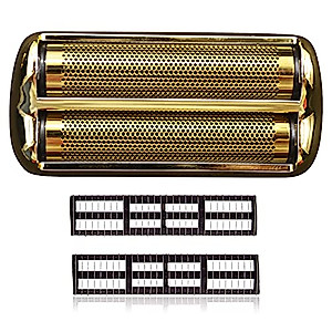 Replacement Foil and Cutter for Barberology Electric Shaver, Double Foil Shaver Replacement Head, Replacement Head Compatible with BaBylissPRO Barberology FXFS2 Electric Razors(Gold)