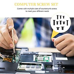 Mobestech 1 Set Machine Screw Tapping Laptop Flat Self-Tapping Caps Computer Countersunk Head