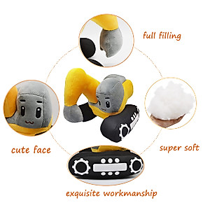 YONLIT Soft Excavator Stuffed Construction Toy Super Cute Plush Digger Trucks Excellent Gifts for Kids or Birthday Party 11 Inches