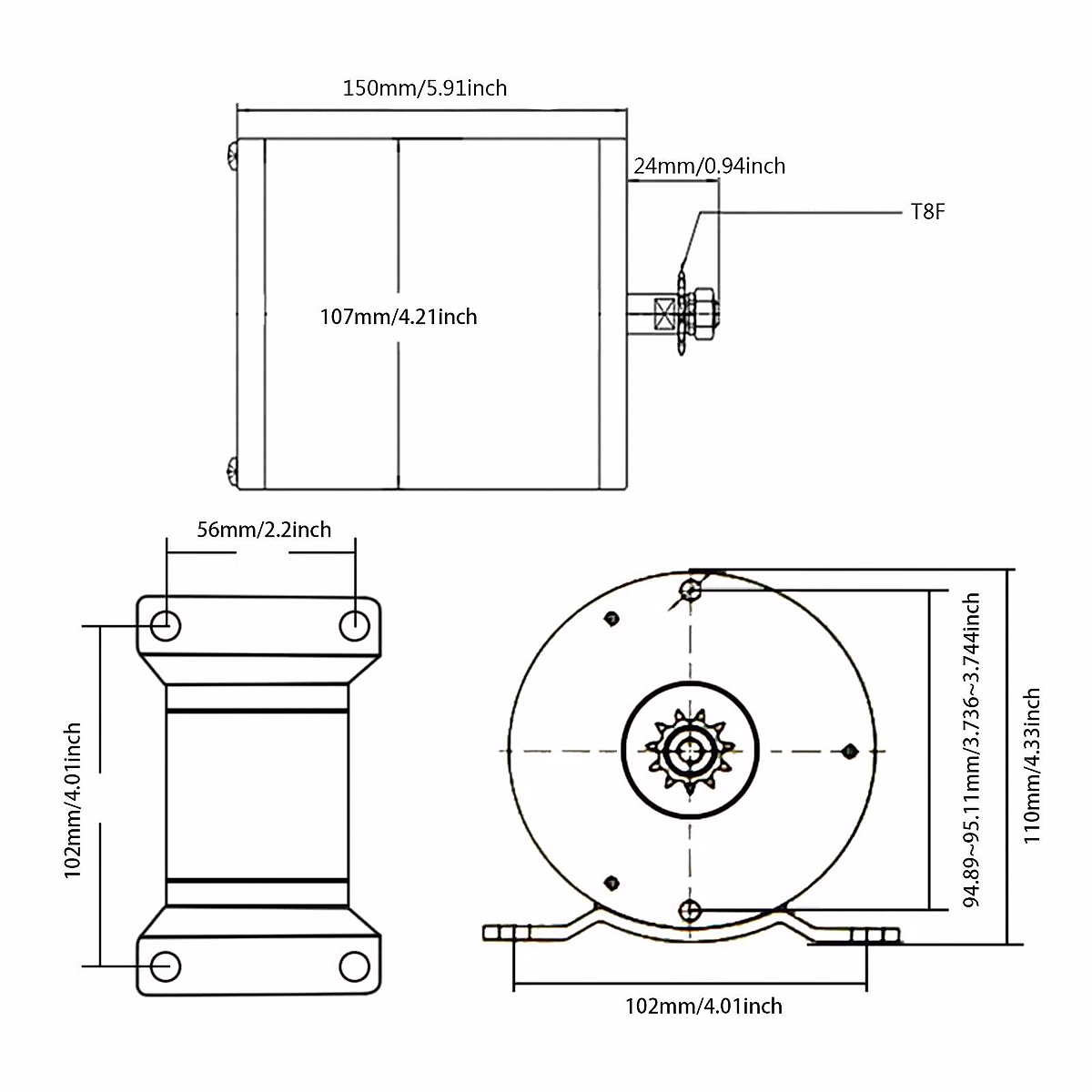 HinLIaDa 48V 1000W Brush Motor Controller Conversion Kit, High Speed Motor with Keylock for Dirt Bike e-Bike ATV Go Kart Moped Mini Bikes Motorized Bicycle