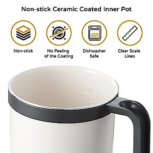 OCTAVO 2 Cup Rice Cooker Mini Small Size 5 Preset Function with 4/6/8 Delay Timer, 1.0L Rice Cooker with Portable Handle, Simplicity Glass Lid Small Rice Cooker for 1-2 People, Rice maker, black