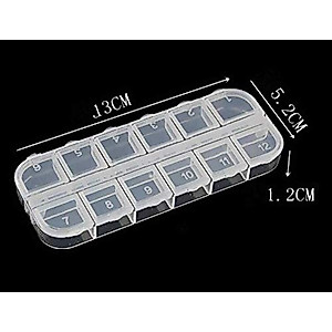 12 Grid Clear Plastic Box Organizer Container (6 pack)
