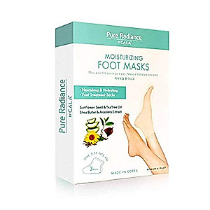 Pure Radiance by CALA Moisturizing Foot Masks 3 Pairs.