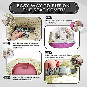 Baby Seat Cover,Compatible with Bumbo Seat,Removable Soft Warm Cotton Seat Cover for Baby Girl and Boy, Protect Baby from Cold