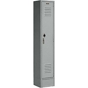 Global Industrial Single Tier Locker, 12x12x60, 1 Door, Unassembled, Gray