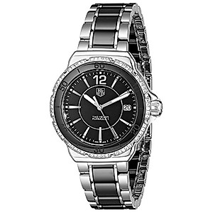TAG Heuer Women's 'Formula 1' Black Diamond Dial Ceramic Watch WAH1212.BA0859