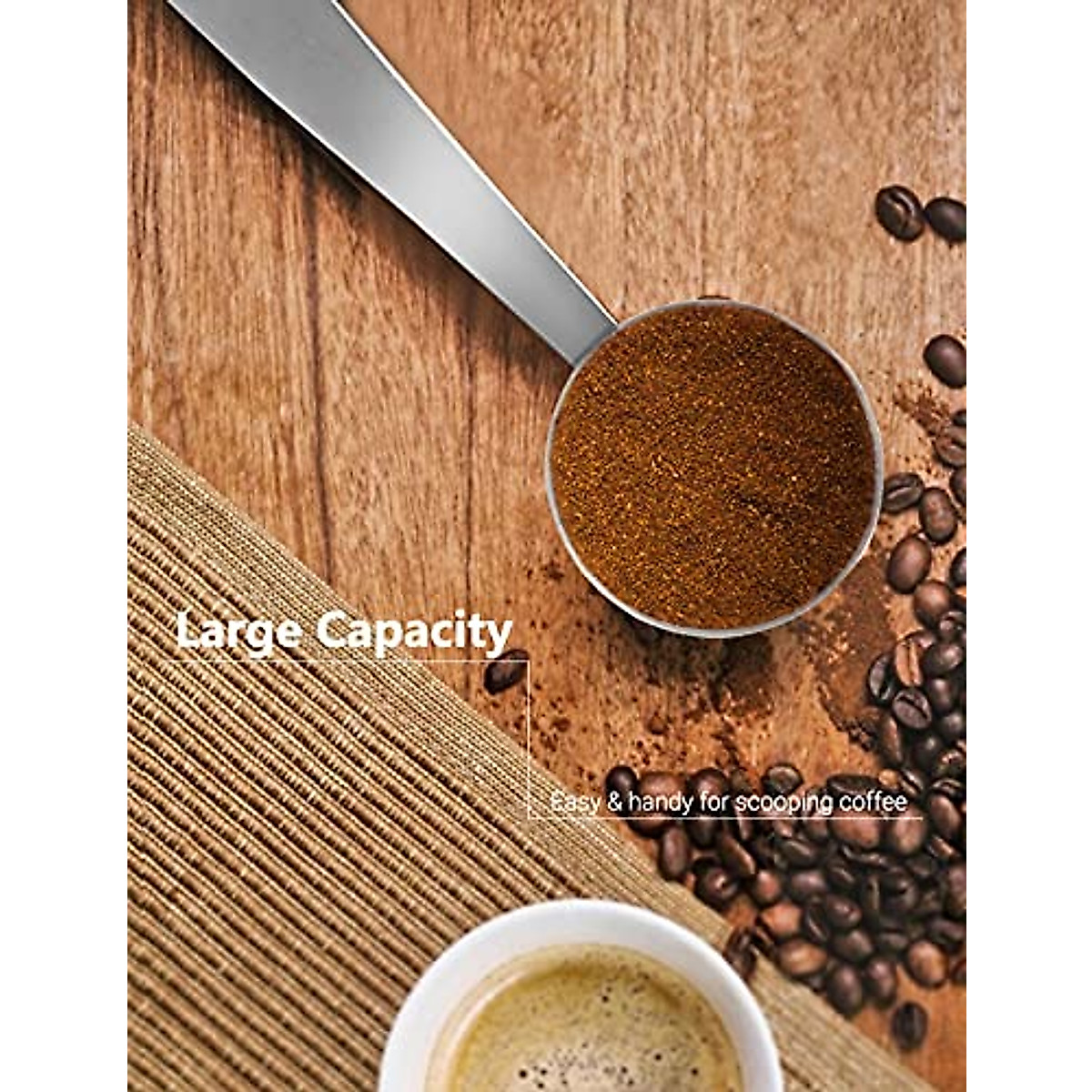 WILLIZTER Two-in-One Stainless Steel Coffee Scoop Tamping Dual-Purpose Coffee Spoon Powder Hammer Tamper Multi Function Spoon Holder Coffee Tools for Measuring and Tamping