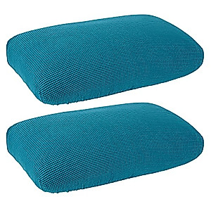 Juvale 2 Pack Stretch Outdoor Cushion Covers for Patio Furniture and Sofas, Reversible (Medium, Teal)