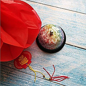 Floral Bell Ringers for Teachers - Front Desk Bell for Hotel, Restaurant Reception Desk Bell for Service - Classroom Bell Ringer Attention Bell - Ringer Bell to Ring for Service Bell for Desk KSI