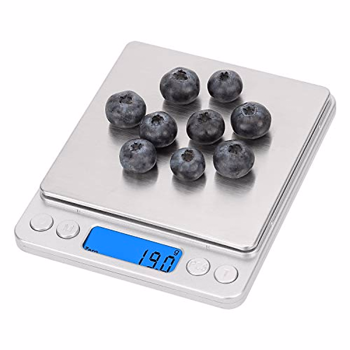 Emoly Food Scale,Digital Kitchen Scale, Mini Size Food Scale 500g/ 0.01g - High Precision Jewelry Weight Scale with Platform, Stainless Steel, LCD Display, Tare，Pcs Features（Does not include battery）