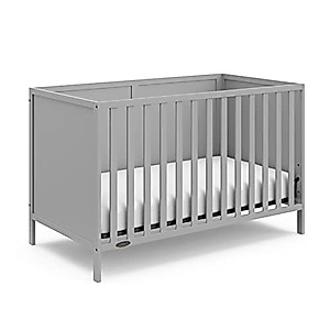 Graco Theo Convertible Crib (Pebble Gray) – Converts from Baby Crib to Toddler Bed and Daybed, Fits Standard Full-Size Crib Mattress, Adjustable Mattress Support Base