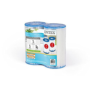 Intex Type A Filter Cartridge for Pools, Twin Pack, 1 Pack, White