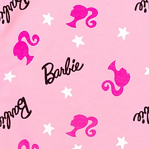 Barbie Little Girls French Terry Pullover Sweatshirt Pink 6-6X