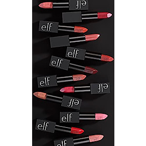 e.l.f. O Face Satin Lipstick, Richly Pigmented, Nourishing & Long-Lasting Creamy Lipstick, Infused With Jojoba, Vegan & Cruelty-Free, Feeling Myself