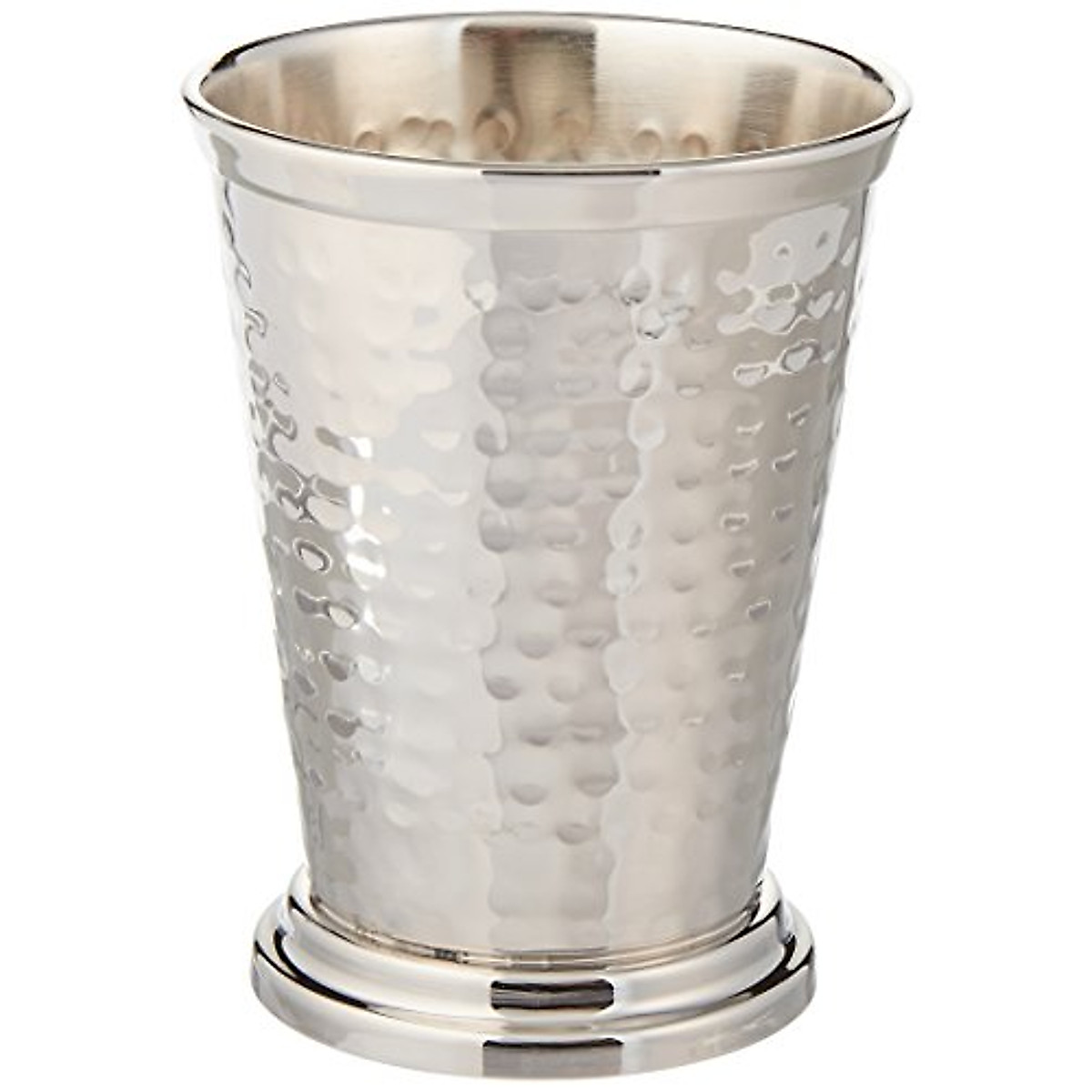 Alchemade 12 Oz Hammered Nickel Derby Cup Without A Handle - Great For Mint Juleps, Other Cocktails, Or Your Other Beverage - Keeps Drinks Cold Longer