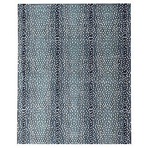 Wallard Design Antelope Cheetah Blue Animal Contemporary Handmade 100% Woolen Area Rugs & Carpets (6'x9')