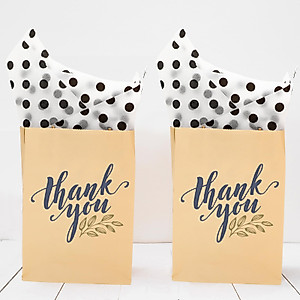 Whaline 100 Sheets Polka Dot Tissue Paper Gift Wrapping Paper White Black Art Paper for Birthday Baby Shower Party DIY Crafts Supplies, 14 x 20 Inch