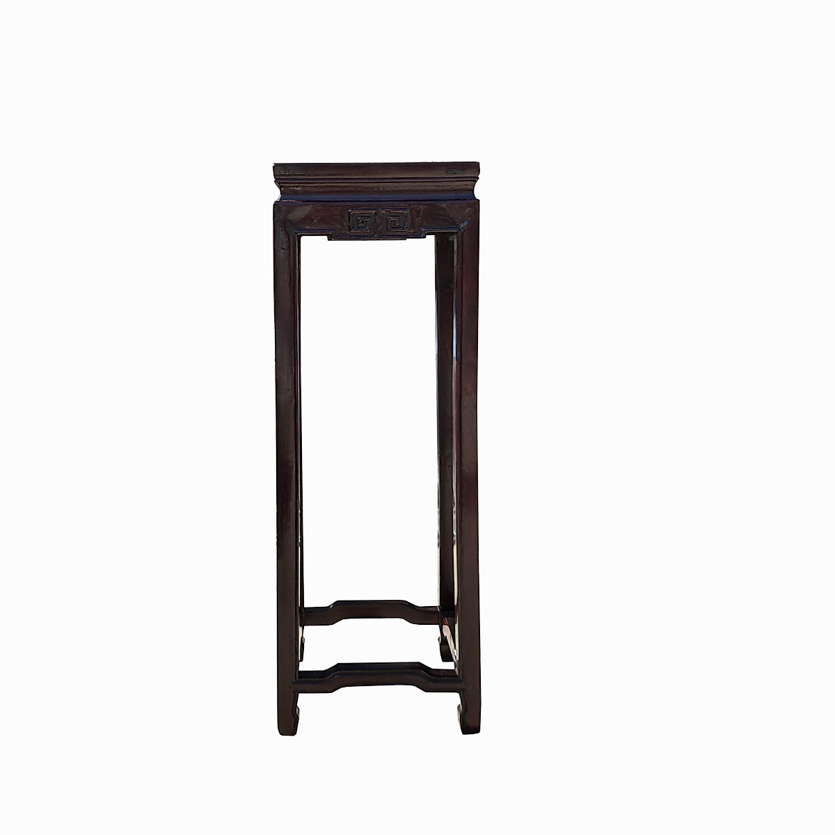 Chinese Oriental Square Burgundy Brown Plant Stand Pedestal Table Acs7686