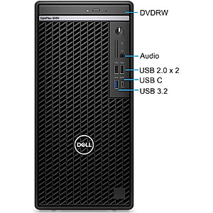 Dell 5000 Optiplex Tower - Intel i7-12700K, 32GB RAM, 1TB NVMe SSD, DisplayPort, HDMI, USB C, DVDRW, Wi-Fi, Bluetooth, Windows 11 Pro