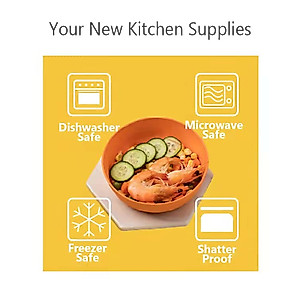 Corndrop Suction Plates for Toddlers Baby Set of 6 - Shatter Proof, Eco-Friendly, Stylish and Reusable PLA Kids Dinnerware Sets - Including Square Bowl, Cup, Spoon, Fork, and 2 Plates(Orange)