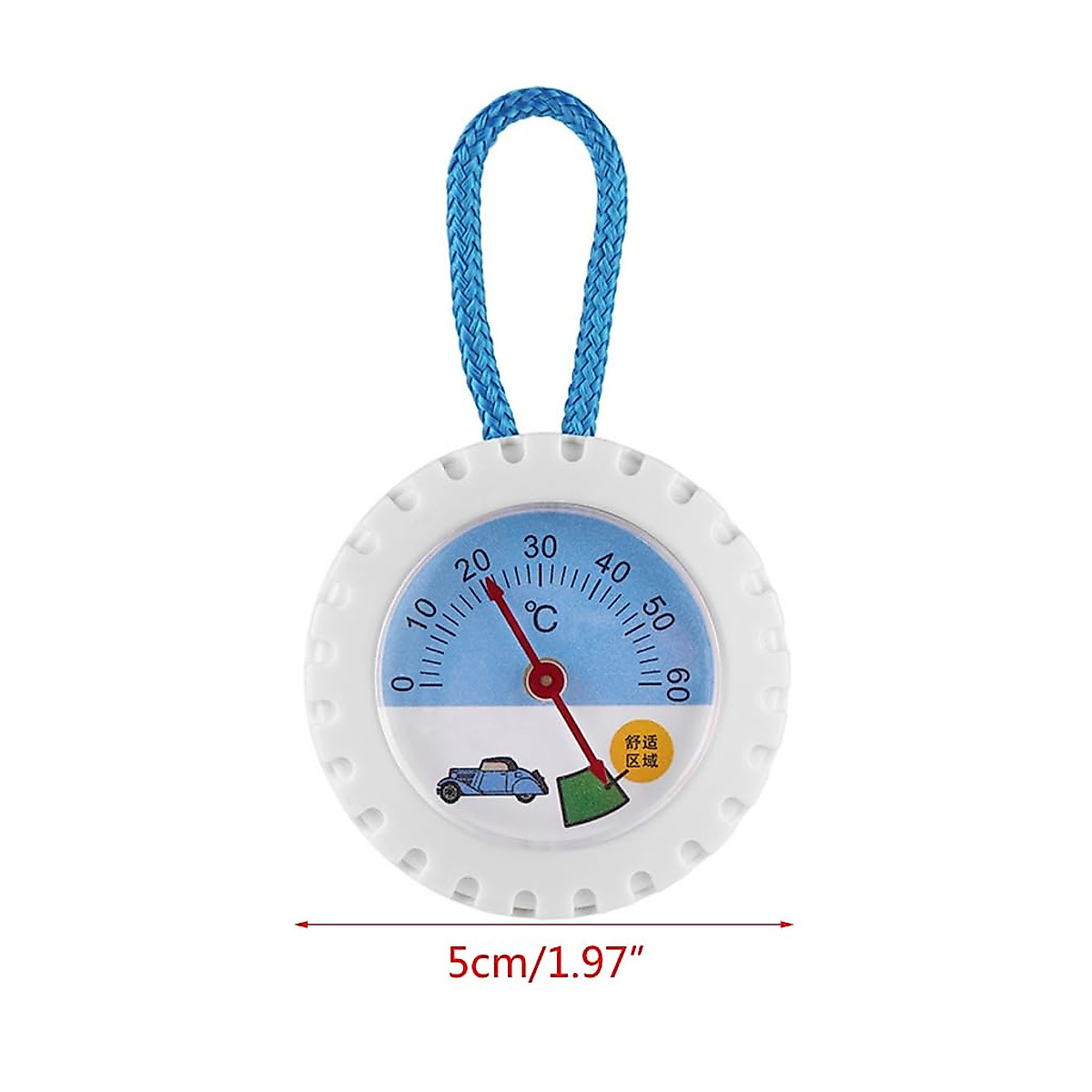 CAZSTYK Automotive Temperature Gauge Car Interior with Blue Dial Display