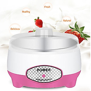Yogurt Maker Machine, Greek Yogurt Maker, 1 Quart Capacity, Stainless Steel Inner Pot, Easy to Use, Handmade Food Gadget, for Home Organic Yogurt (pink)