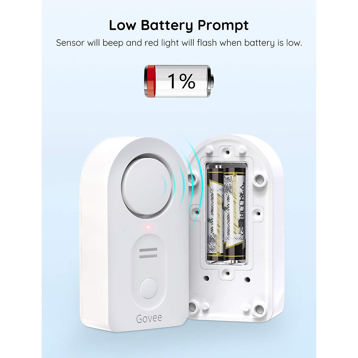 Govee WiFi Water Sensor 3 Pack, 100dB Adjustable Alarm Bundle with Govee Water Detector, 100dB Adjustable Audio Alarm Sensor