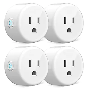 Beantech Smart Plug, WiFi Outlet Socket Compatible with Alexa Google Home, No Hub Required Surge Protection Plug, ETL Certified FCC Listed 120V 10A 2.4 GHz Wi-Fi Smart Outlet with Timer, 4 Pack