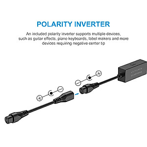 24W Universal Power Supply Multi-Voltage Regulated Switching with 10 Connectors for 3V to 12V Household Electronics, LED Strip Light, External Hard Driver, Adjustable Variable AC/DC Adapter