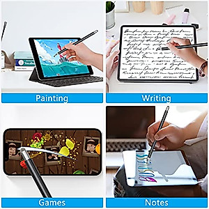2023 Upgraded 2-in-1 Stylus Pen for All Touchscreen, Professional Student Children Tablet Pen for Class, Notes, Video Clips, Compatible with iOS/Android, Apple iPad/iPhone/Samsung/Lenovo etc.