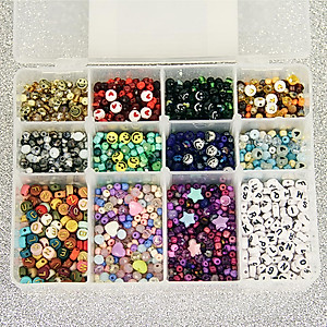 El Galeón Friendship Bracelet Kit DIY Albums Mix Beads for Bracelets Glass Alphabet Letter Beads Elastic (Albums Version)