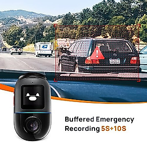 70mai Dash Cam Omni, 360° Rotating, Superior Night Vision,Built-in 128GB eMMC Storage, Time-Lapse Recording, 24H Parking Mode, AI Motion Detection, 1080P Full HD, Built-in GPS, App Control