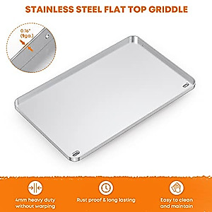 Stanbroil Stainless Steel Griddle Flat Top Gas Grill Griddle for Cuisinart CGG-0036 36" 4-Burner Propane Gas Griddle, Dual Grease Management System - 36-Inch