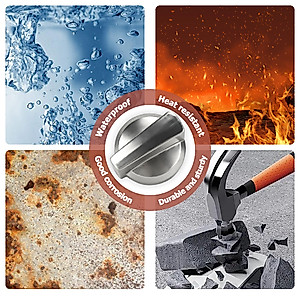 Funmit 5 Pack WB03X25796 Heavy Duty Burner Knob Exact Compatible with General Electric(GE) Stove Range Replaces AP5986232 WB03T10326 PS11721433 B071RXPPGF 4362262 Cooktop, Silver